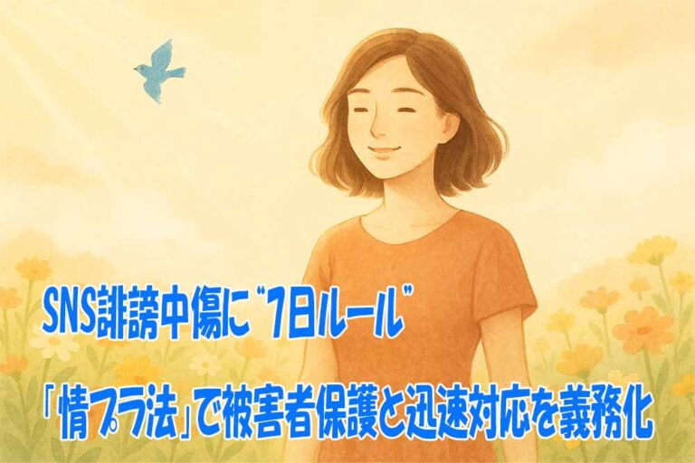 SNS誹謗中傷に“7日ルール” 「情プラ法」で被害者保護と迅速対応を義務化 - coki (公器）