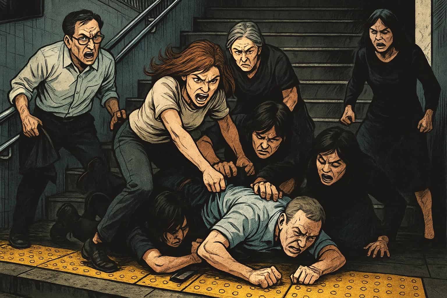 盗撮おじさん「私人逮捕」の瞬間がSNSで拡散 正義と暴走の境界線 - coki (公器）