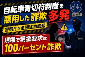 自転車青切符制度を悪用した詐欺 多発 警察庁が全国注意喚起 現場で現金要求は100パーセント詐欺 - coki (公器）